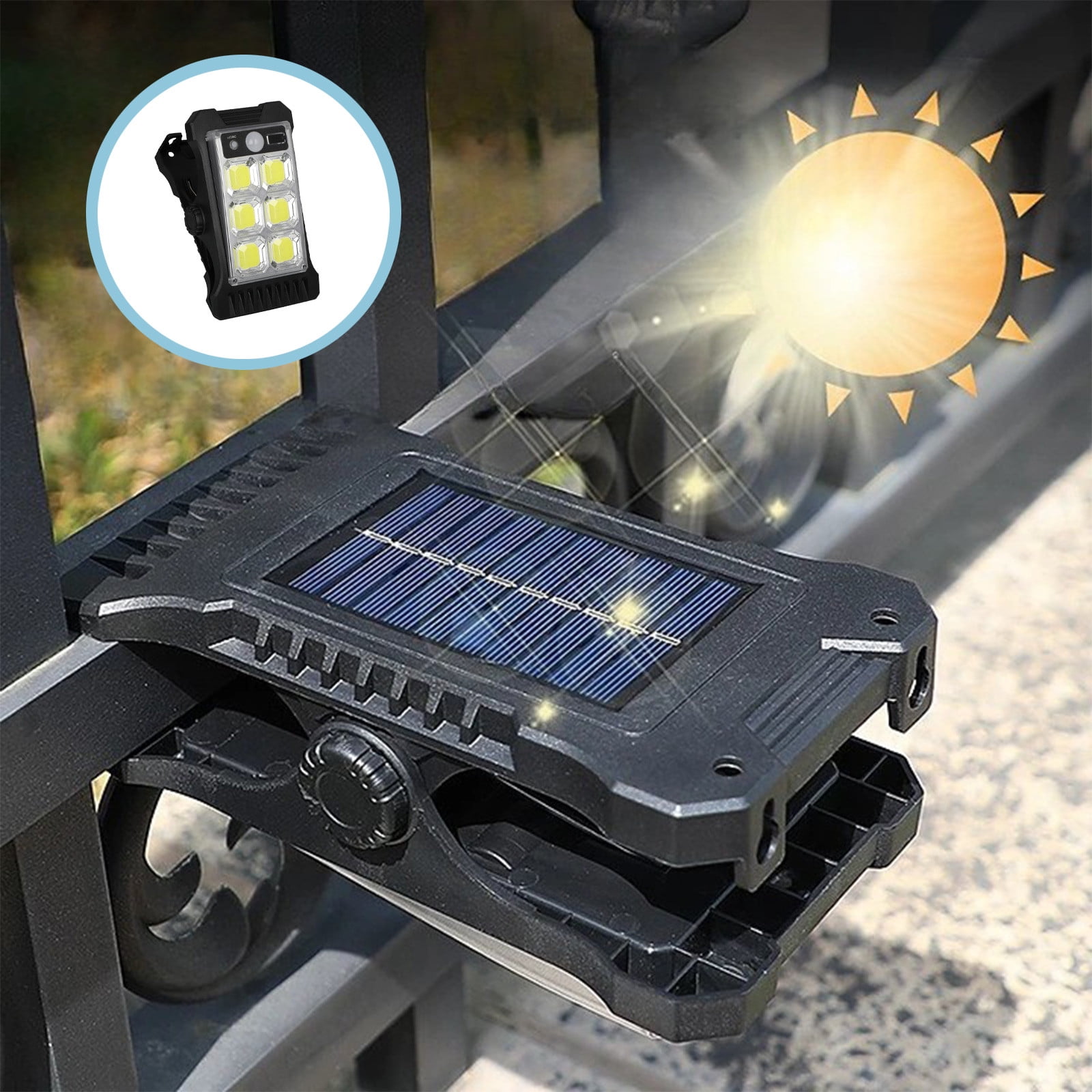 Solar Motion Sensor Lights, Outdoor Clip Solar Lamp, Ip65 Waterproof, 3 ...