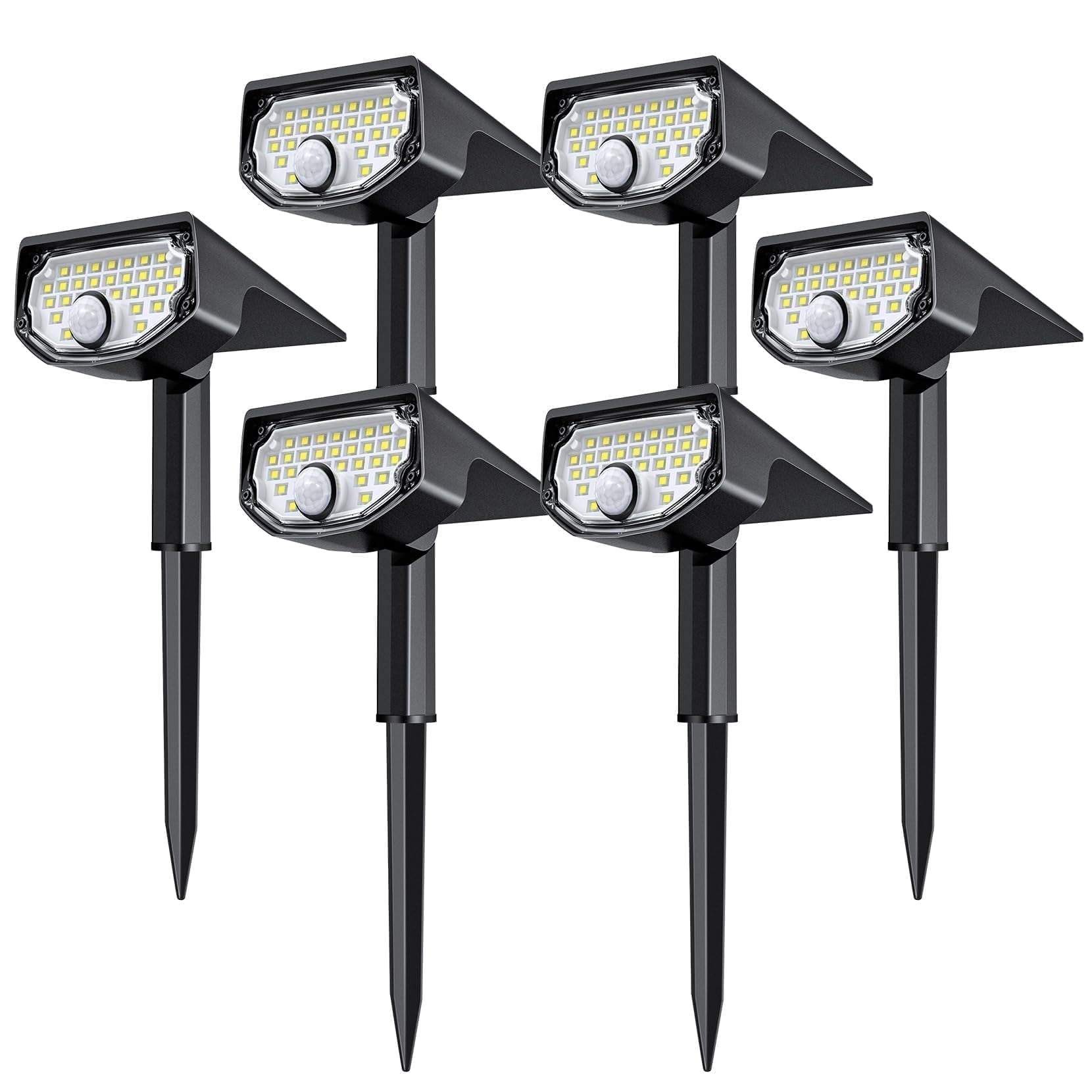 6PCS Solar Spot Lights Outdoor IP68 Waterproof, 40,000+ Hrs, 3 Modes ...