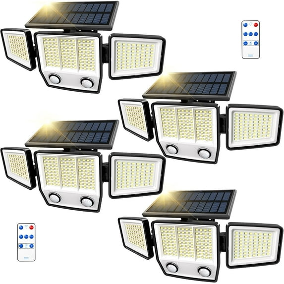 Solar Motion Sensor Outdoor Lights - 3000LM 3 Modes Lights Outdoor 270 ...
