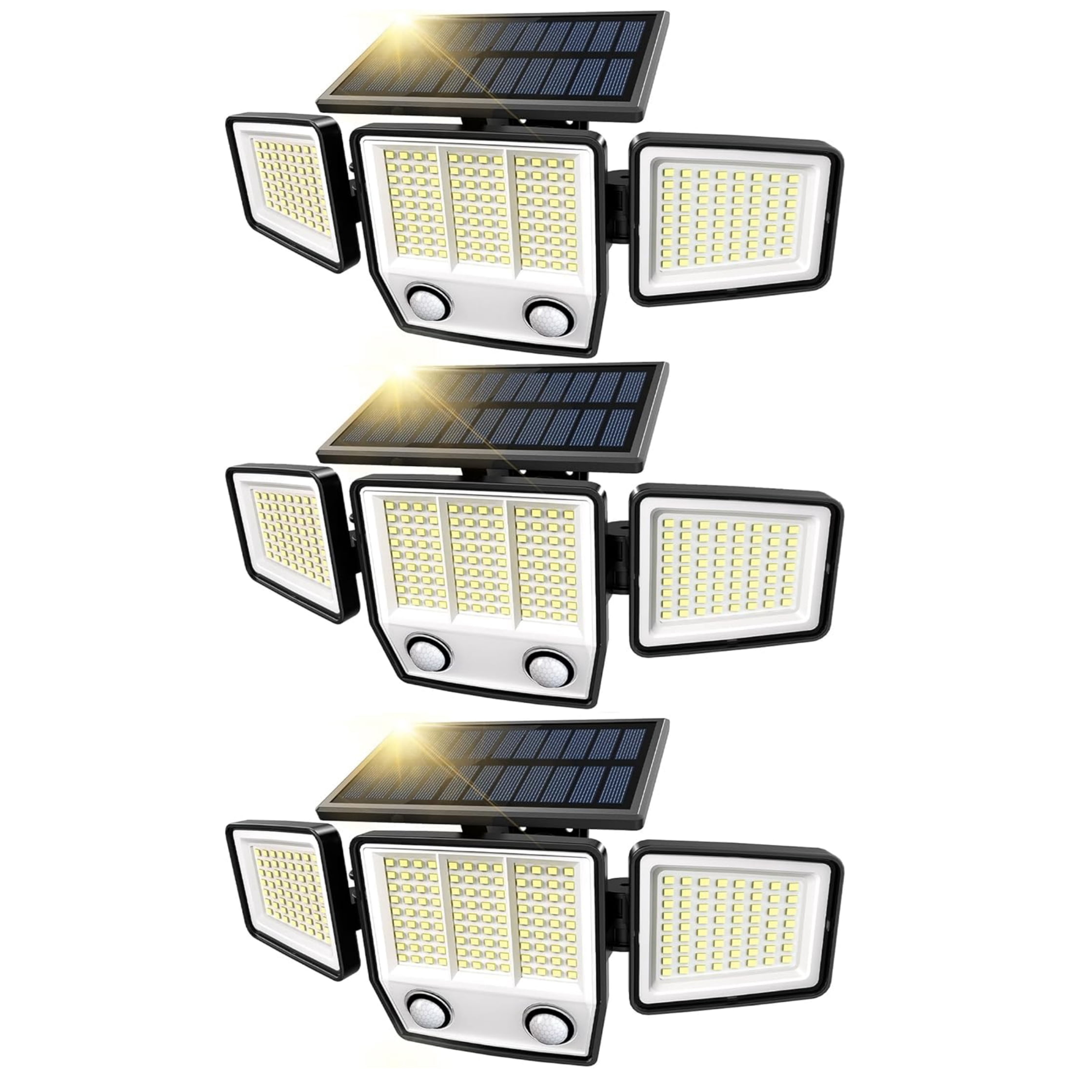 Solar Motion Sensor Outdoor Lights - 3000LM 3 Modes Waterproof Security ...