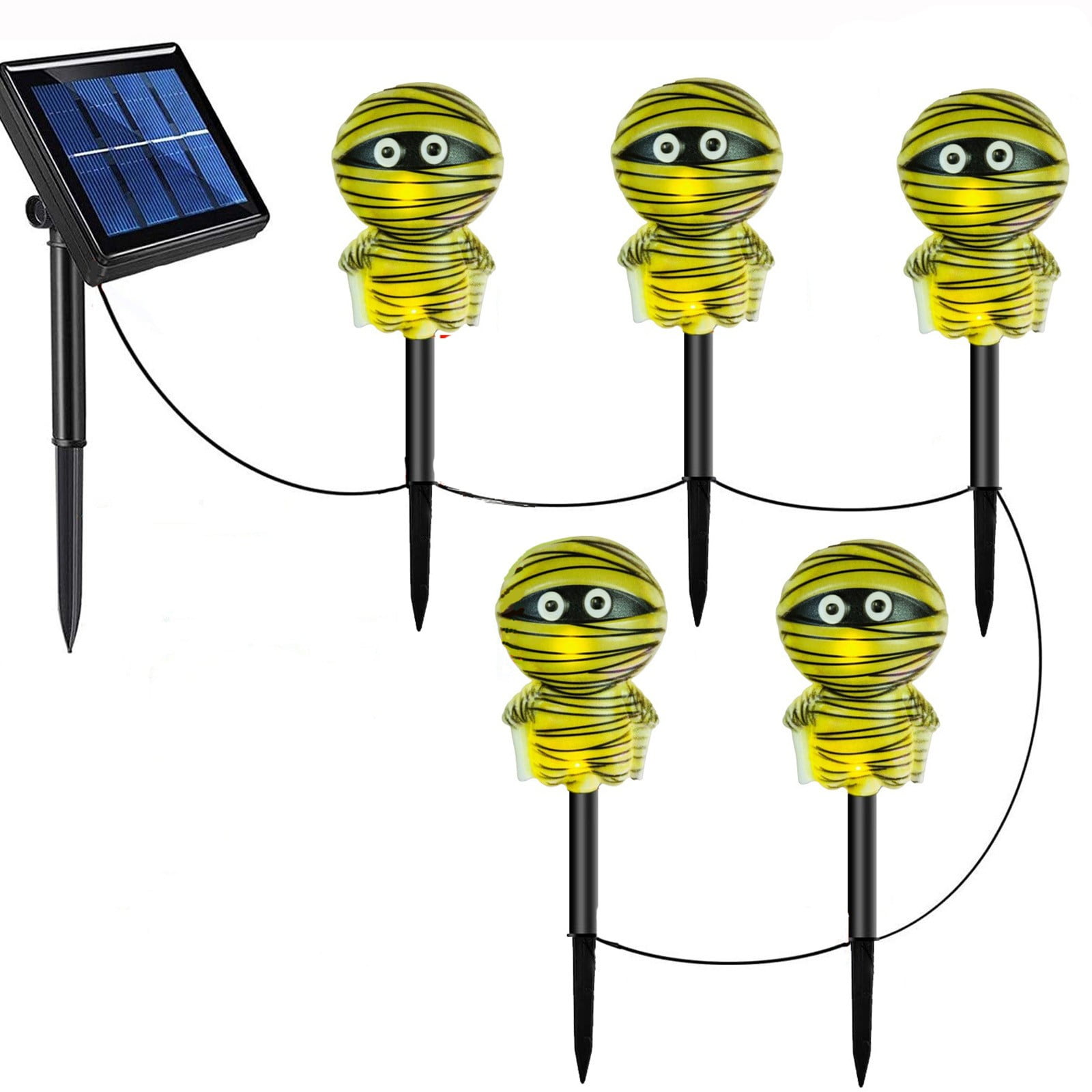 Solar Mummy Garden Lights - Halloween Solar Powered Mummy Stake Lights ...
