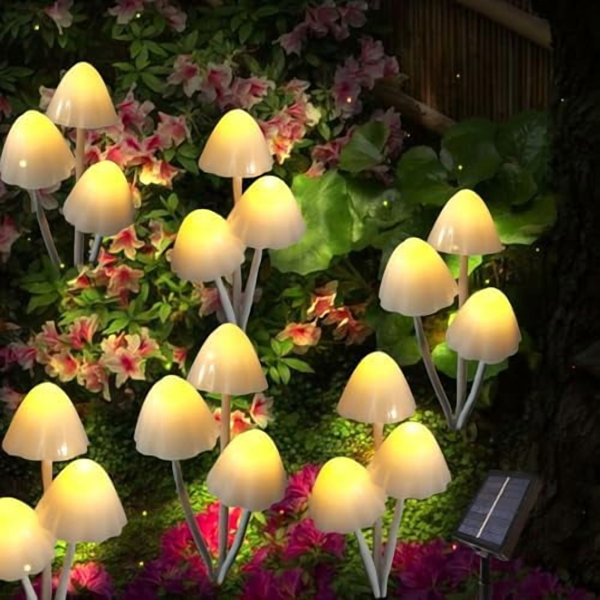 Solar Mushroom Lights for Outside,6Pack 18LED Mushrooms with 8 Lighting ...