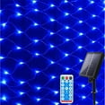 Solar Net Lights Outdoor 1.5x1.5M 96LED Mesh Fairy String Lights with 8 ...