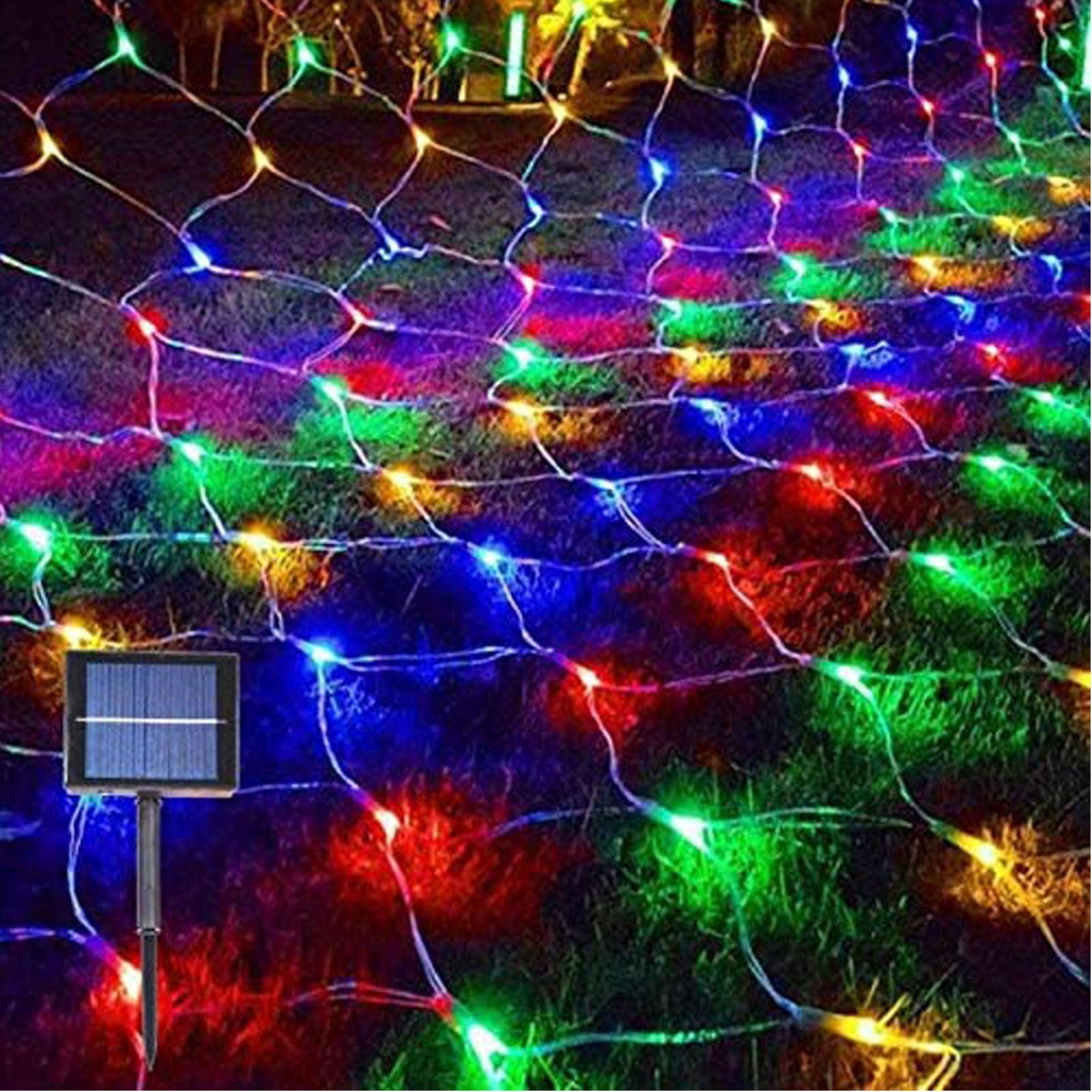 Solar Net Mesh String Lights Outdoor Waterproof 71in x 47in LEDs Tree ...