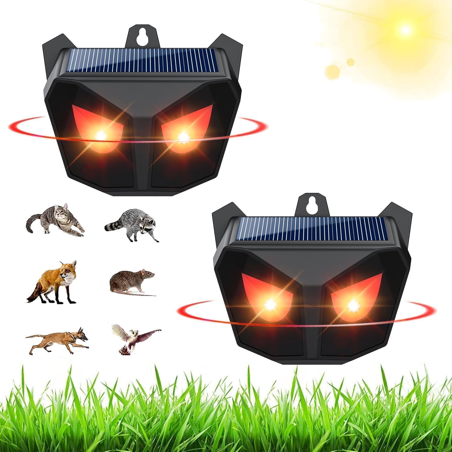 Solar Nocturnal Animal Repeller, Predator Control Light Animal ...