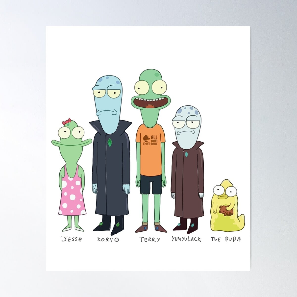 Solar Opposites Characters Poster Wall Art, Modern Wall Decor For ...