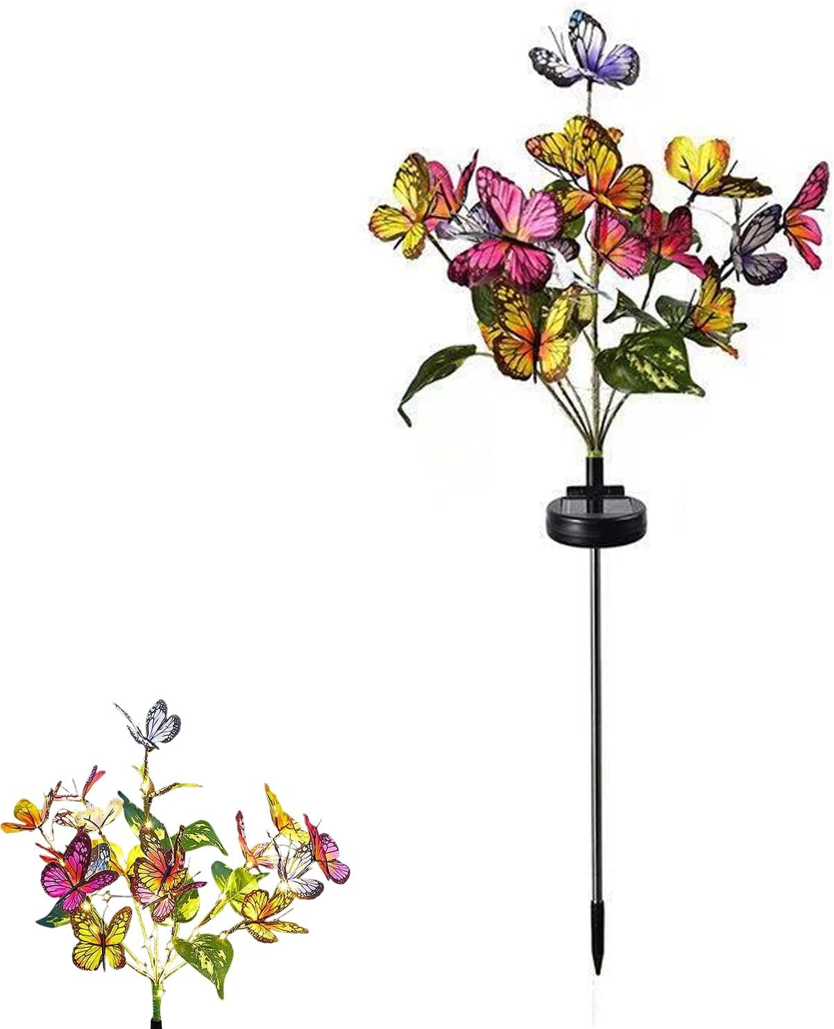 Solar Outdoor Butterfly Lights, Solar Garden Swaying Butterfly Light ...