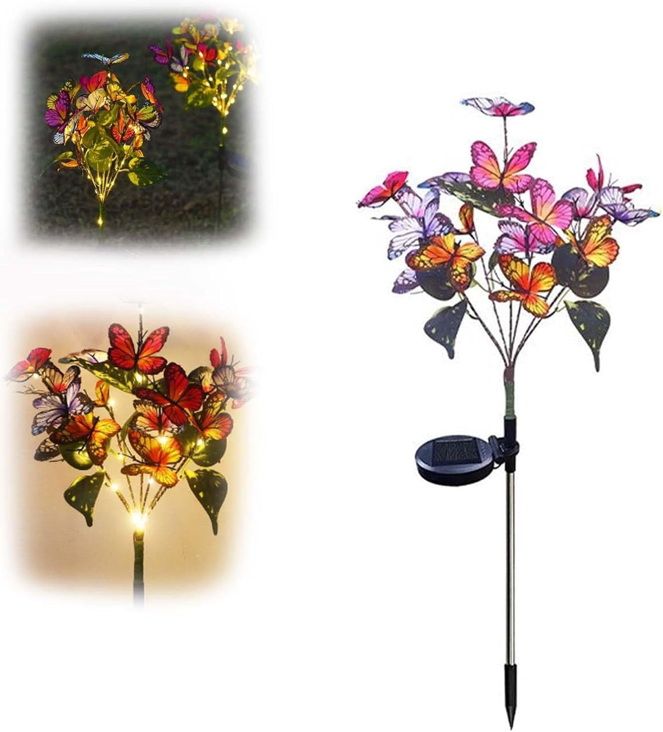 Solar Outdoor Butterfly Lights, Solar Garden Swaying Butterfly Light ...