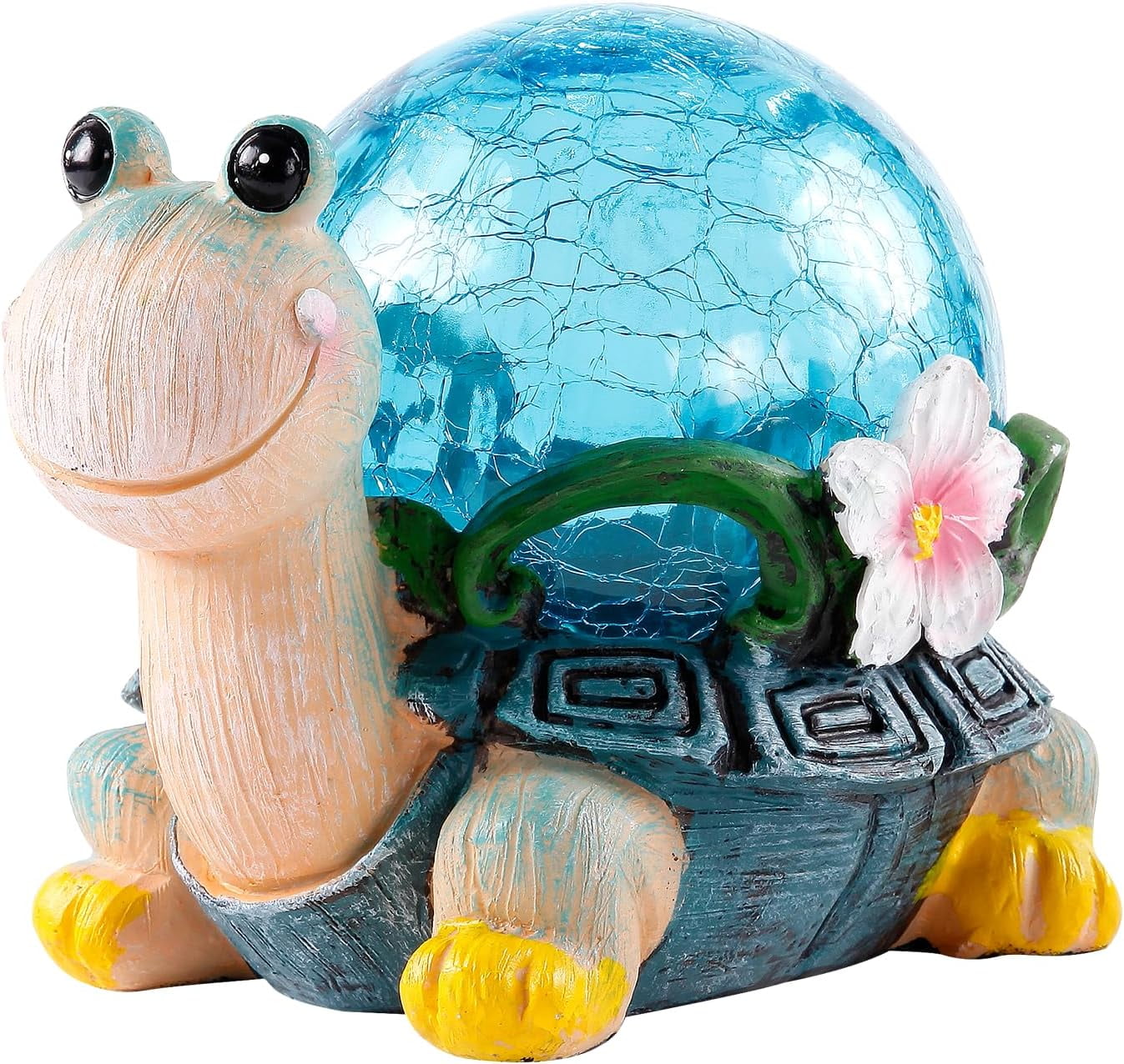 Solar Outdoor Decor Light: Crystal Ball Turtle Garden Statue with Solar ...