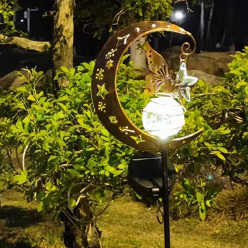 Solar Outdoor Decor, Moon Spirit Glass Ball & , Waterproof Warm LED ...