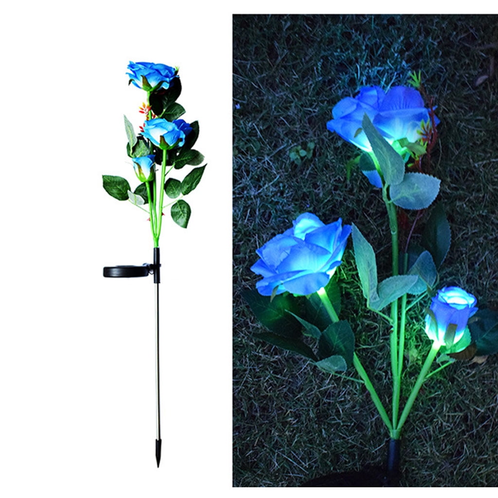 Solar Outdoor Garden Light Upgraded LED Light with Rose Flower Solar ...