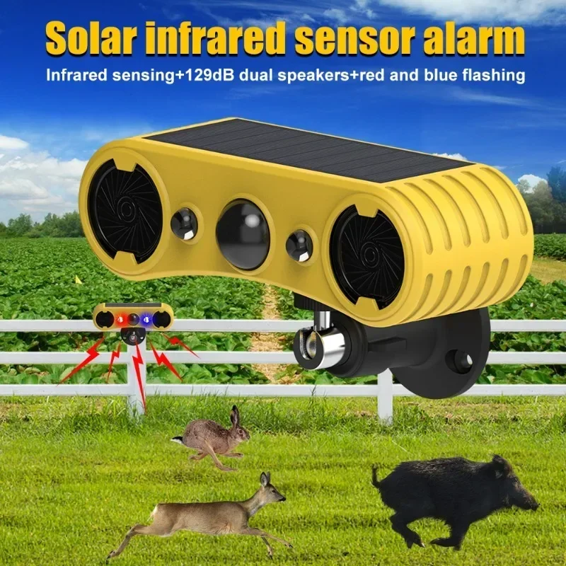 Solar Outdoor Infrared Induction Alarm High Frequency Ultrasonic ...