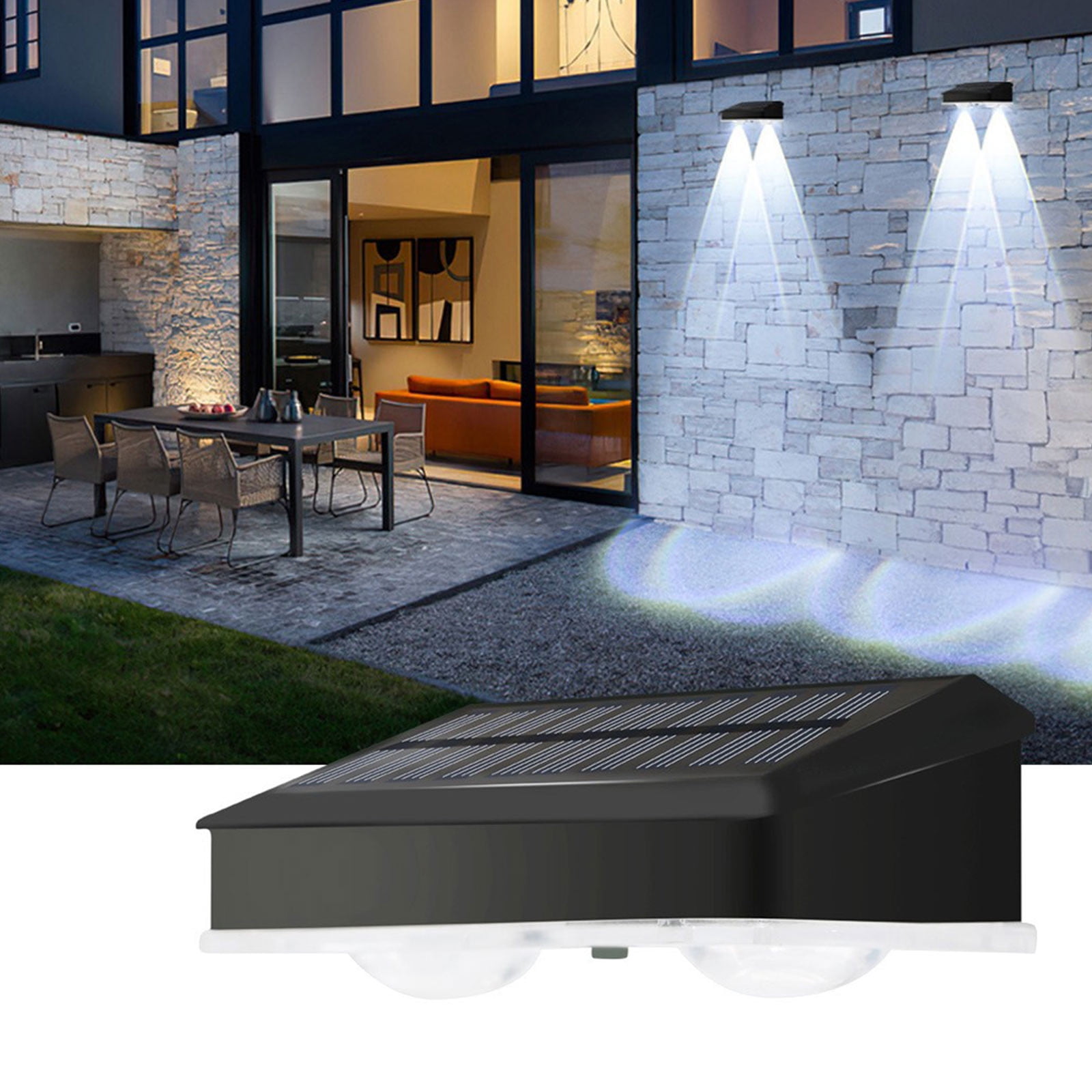Solar Outdoor LED Garden Wall Sconce | Waterproof IP65 Step Light ...