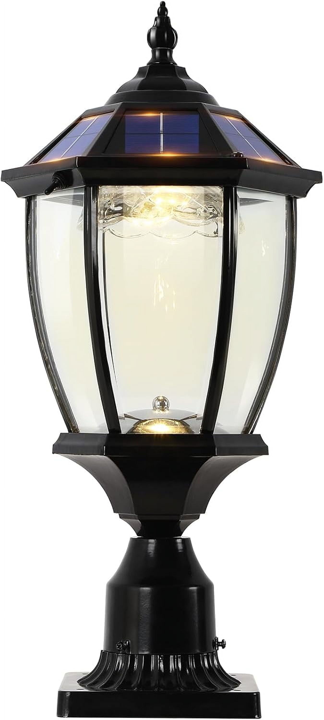 Solar Outdoor Lamp Post Light with Dusk to Dawn Photocell, Waterproof ...