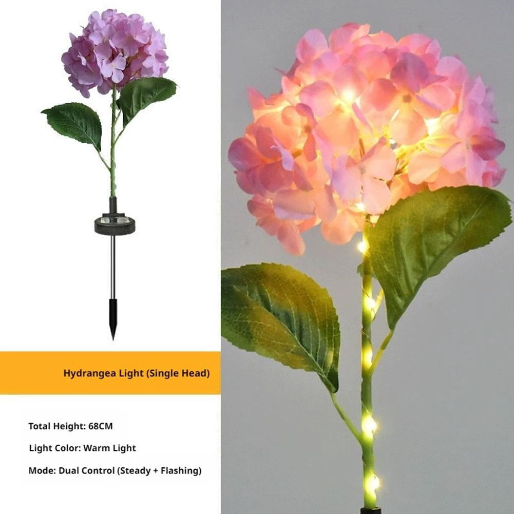 Blarkrus Solar Outdoor Light Hydrangea, Supports Simple Setup and ...