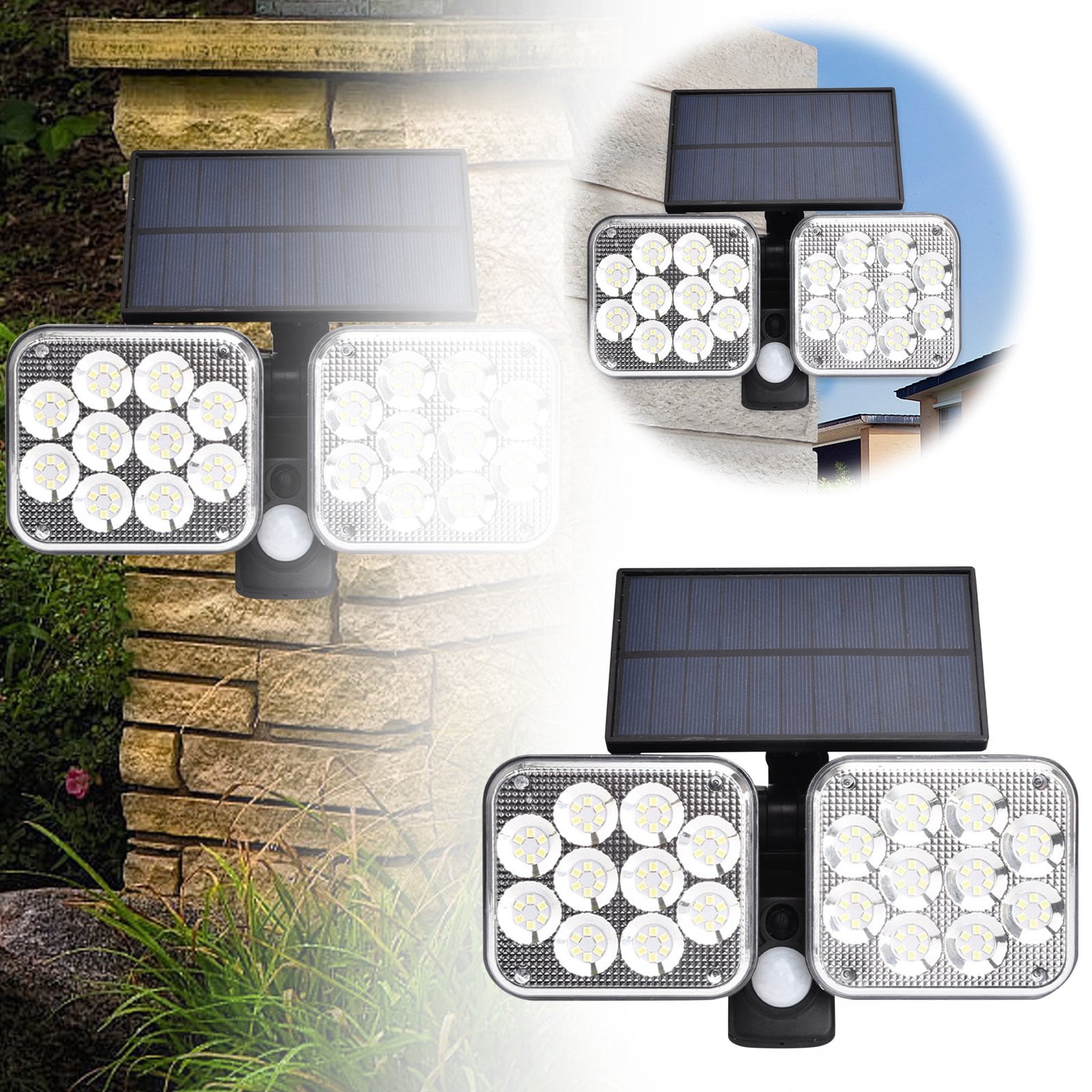 Solar Outdoor Lights, 120SMD LED Motion Sensor Solar Lights, IP65 ...