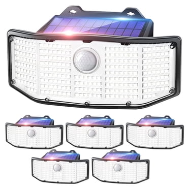 Solar Lights Outdoor Motion Sensor, 6 Pack 140 LED Solar Powered Fence ...