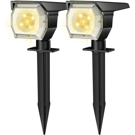 Solar Outdoor Lights, 3 Lighting Modes Solar Spot Lights Outdoor with ...