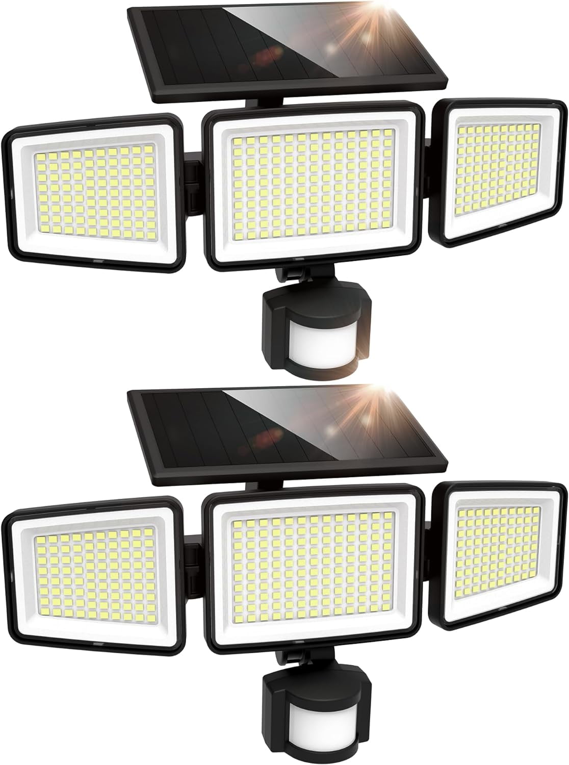 Solar Outdoor Lights 302 LED 3000LM, IP65 Waterproof Motion Sensor ...