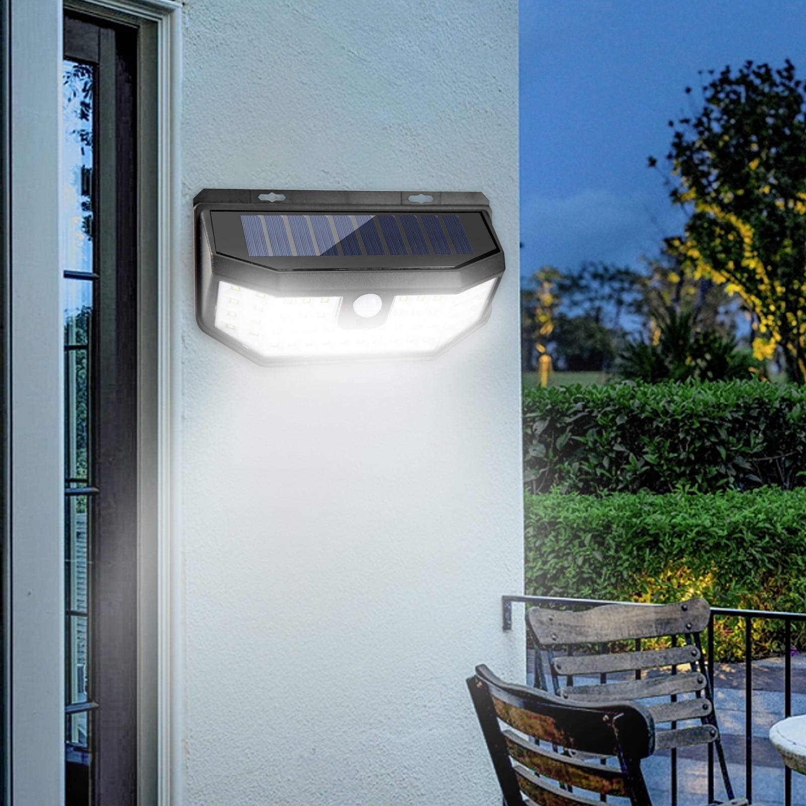 Solar Outdoor Lights | 48 LED Motion Sensor Solar Powered Security Wall ...