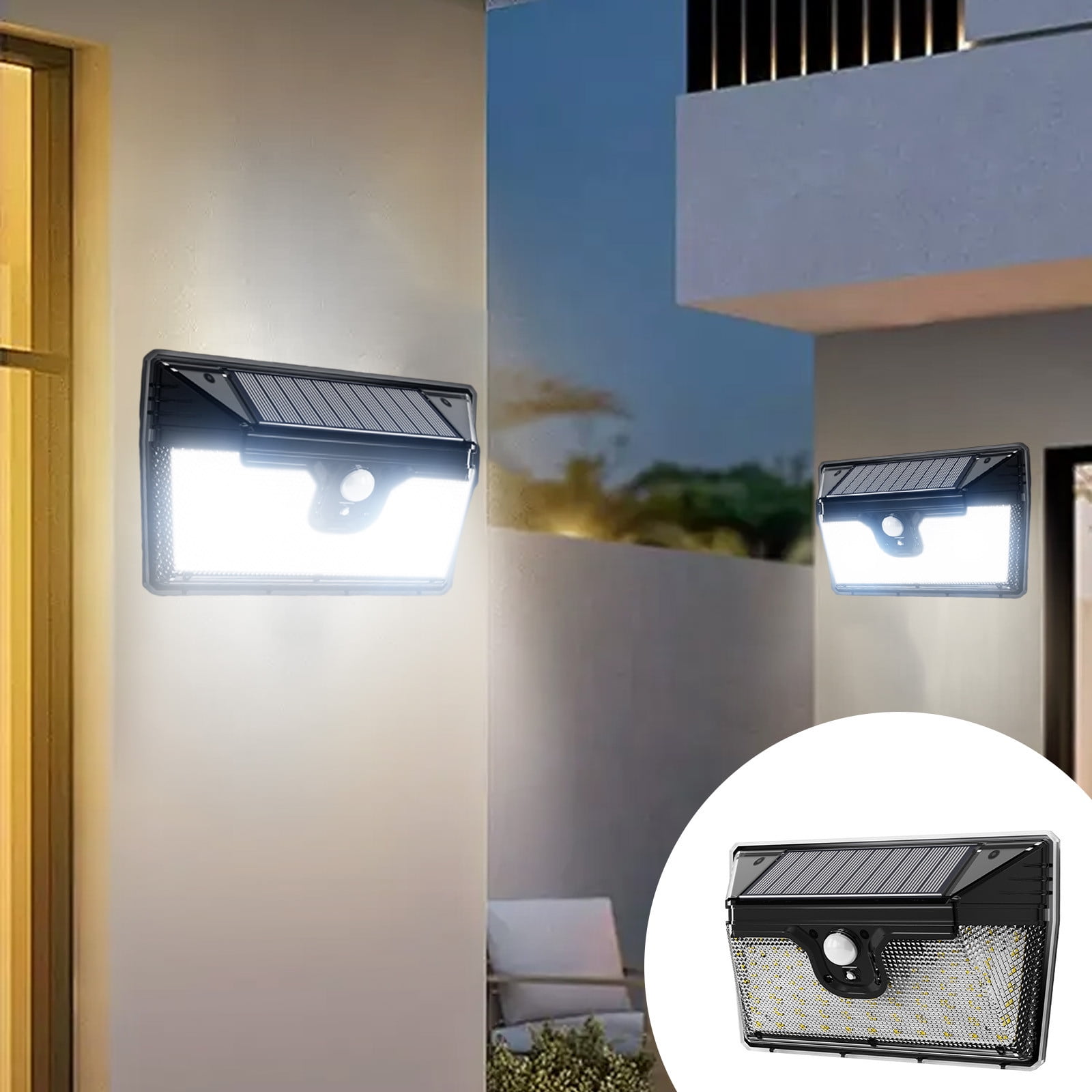 Solar Outdoor Lights Motion Sensor | IP65 Waterproof LED Wall Security ...