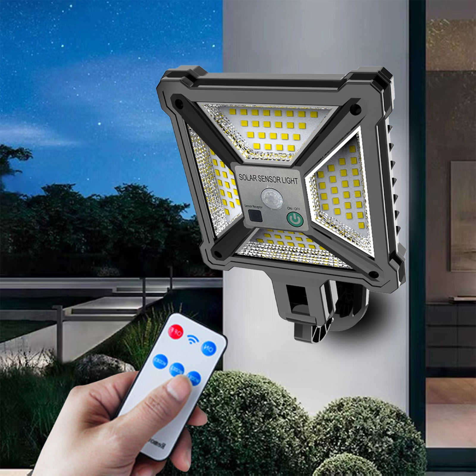 Solar Outdoor Lights, Motion Sensor Solar Powered Lights IP65, 3 Modes ...