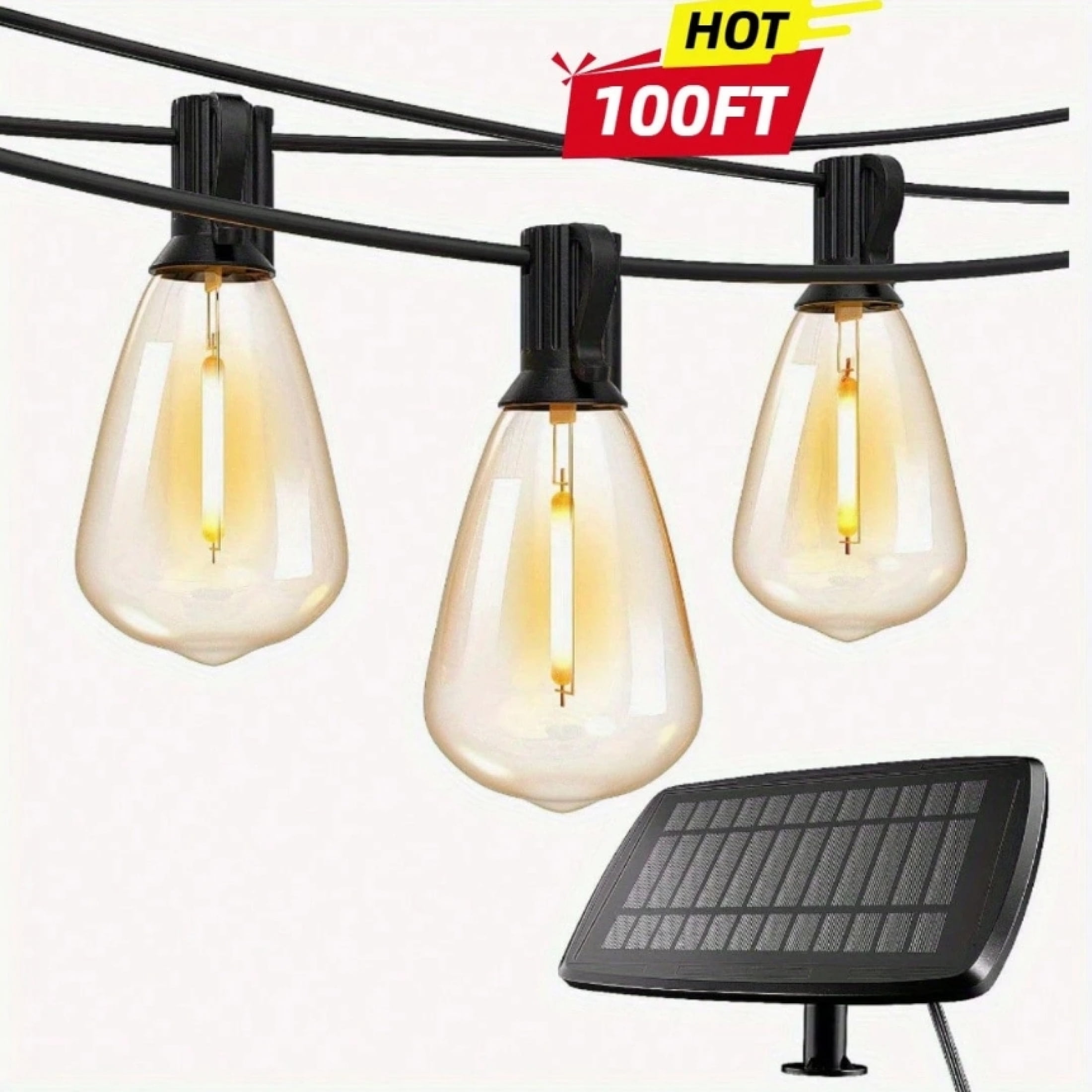 Solar Outdoor Lights With ShatterproofBulbs, Outdoor Hanging String ...