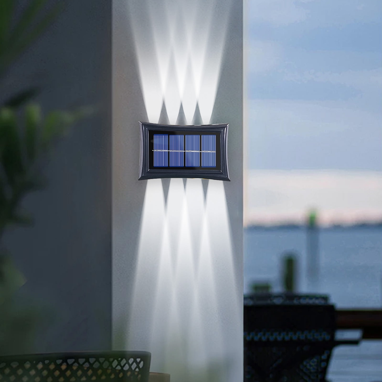 Solar Outdoor Lights, Solar Lights Wall Light for Outside Light Sensor ...