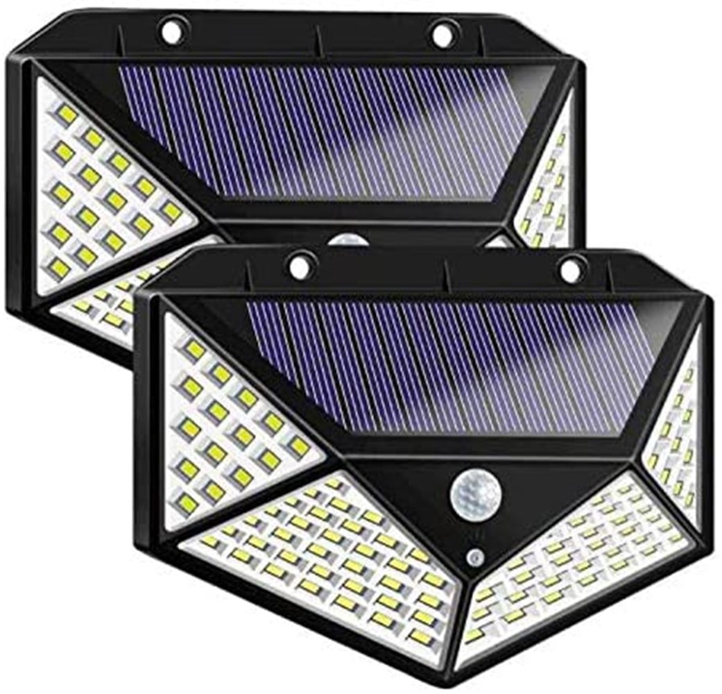 Solar Outdoor Lights, Solar Powered Motion Sensor Lights 100 LEDs ...