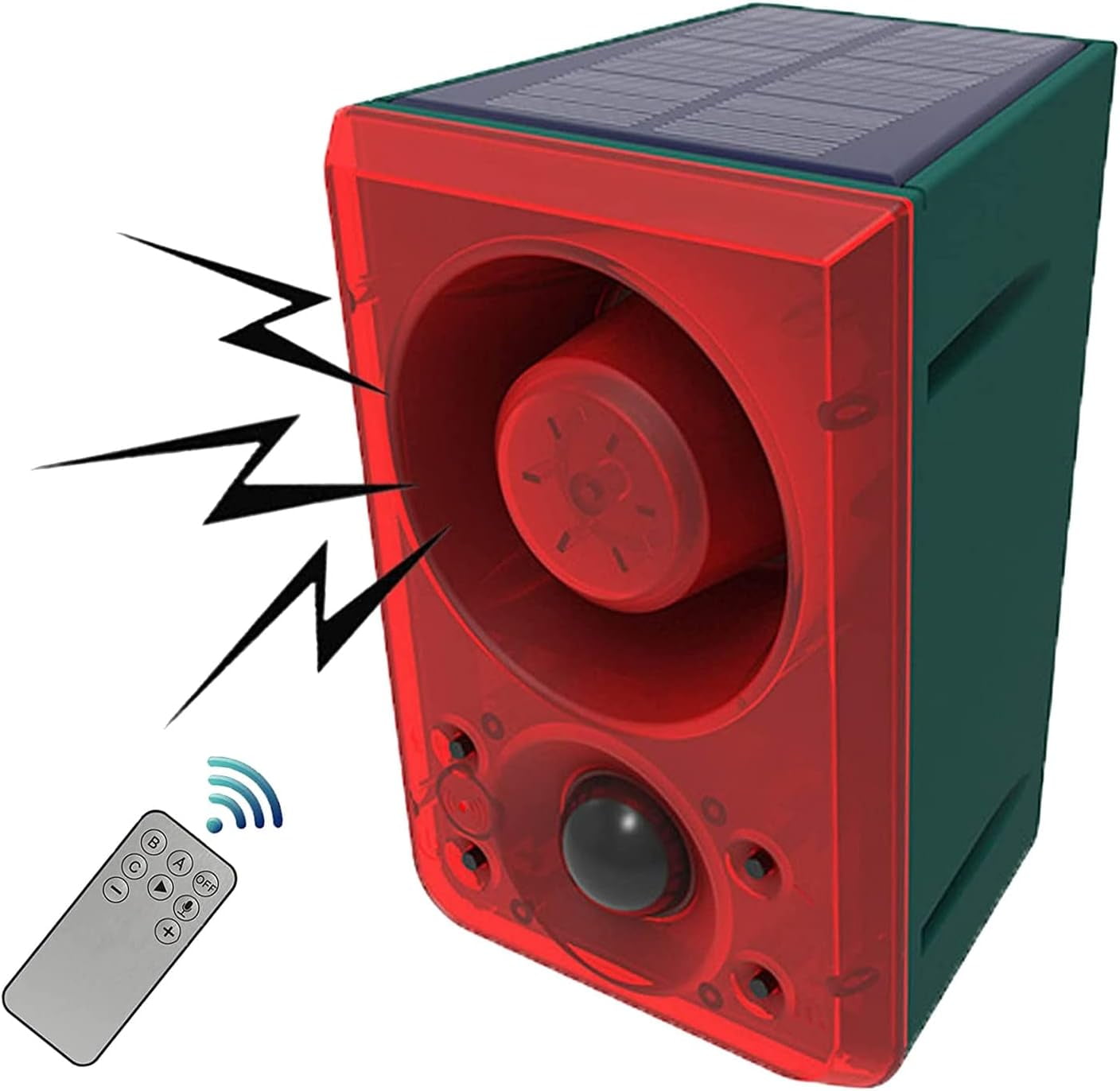 Solar Outdoor Motion Sensor Alarm, 130db Noise Maker, Dog Barking Sound ...