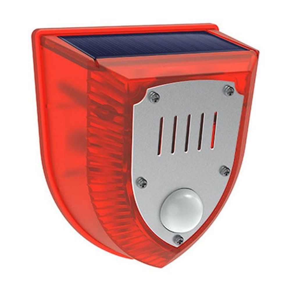 Solar Outdoor Motion Sensor Alarm LED Flashing Farm Animal Repeller 129db likeweier - Walmart.com