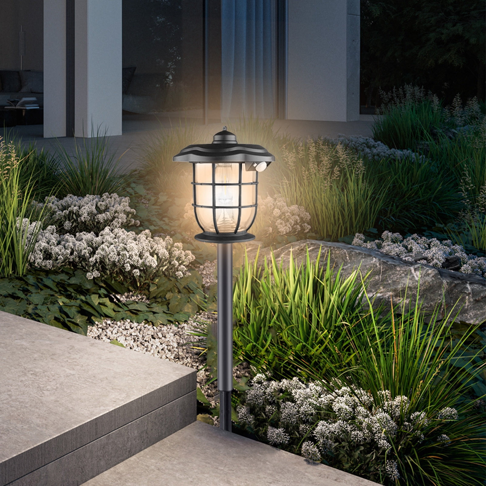 Solar Outdoor Motion Sensor Light | LED Wall Security Fixture | Solar ...