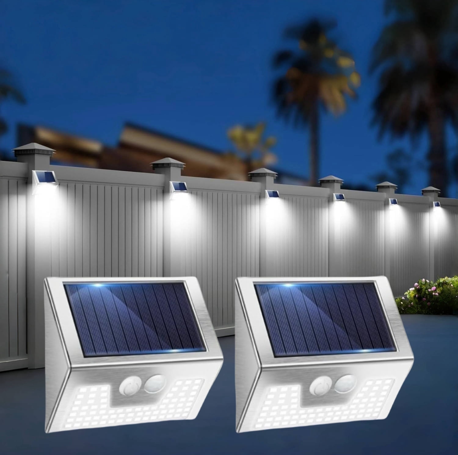 FTX Solar Outdoor Motion Sensor Lights, Warm 3000K LED, Waterproof, 2 ...