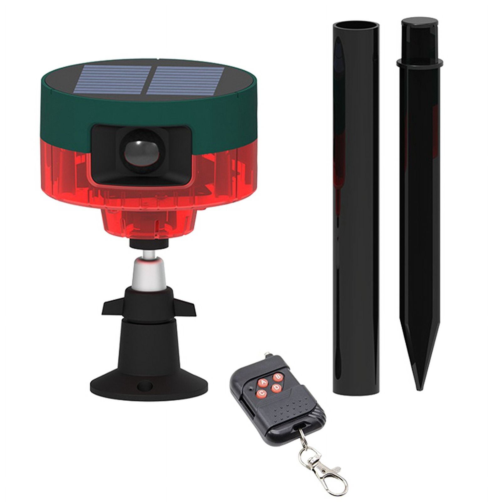 Solar Outdoor Motion Sensor Siren, 360° Detection Animal Repellent ...