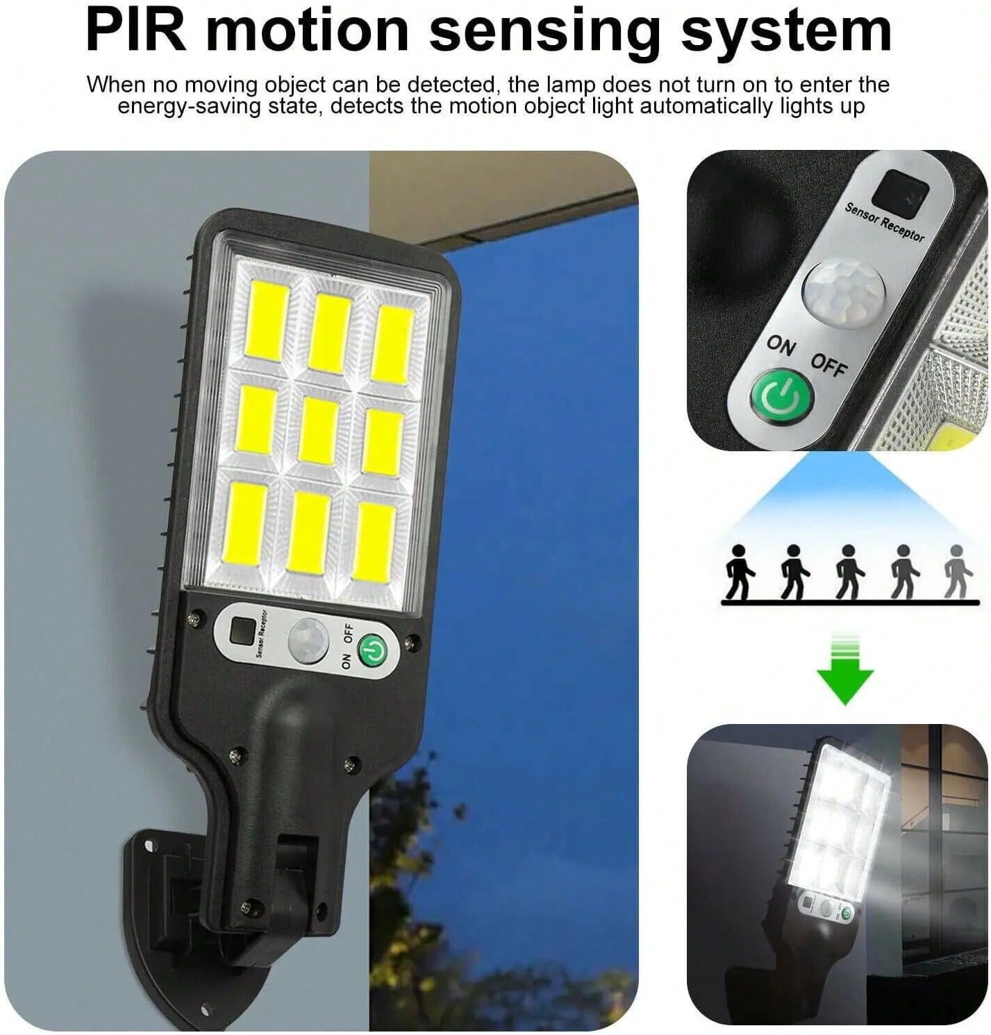 Solar Outdoor Street Light 108COB High-Brightness LED Garden Light ...