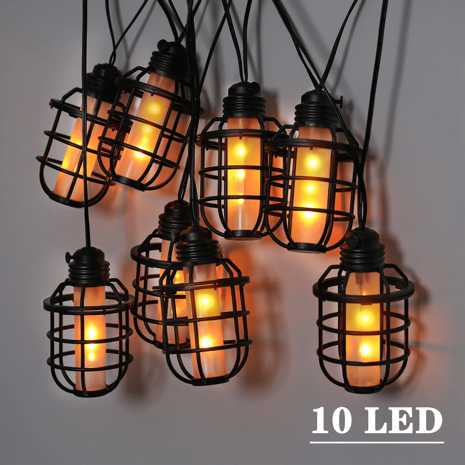 Solar Outdoor String Lights, 20FT Patio Decor Lights with 10 ...