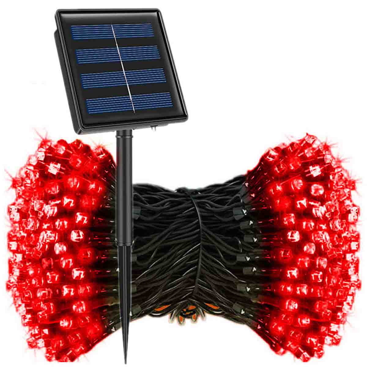 Solar Outdoor String Lights, 39FT Patio Decor Lights with 100 LED Bulbs ...
