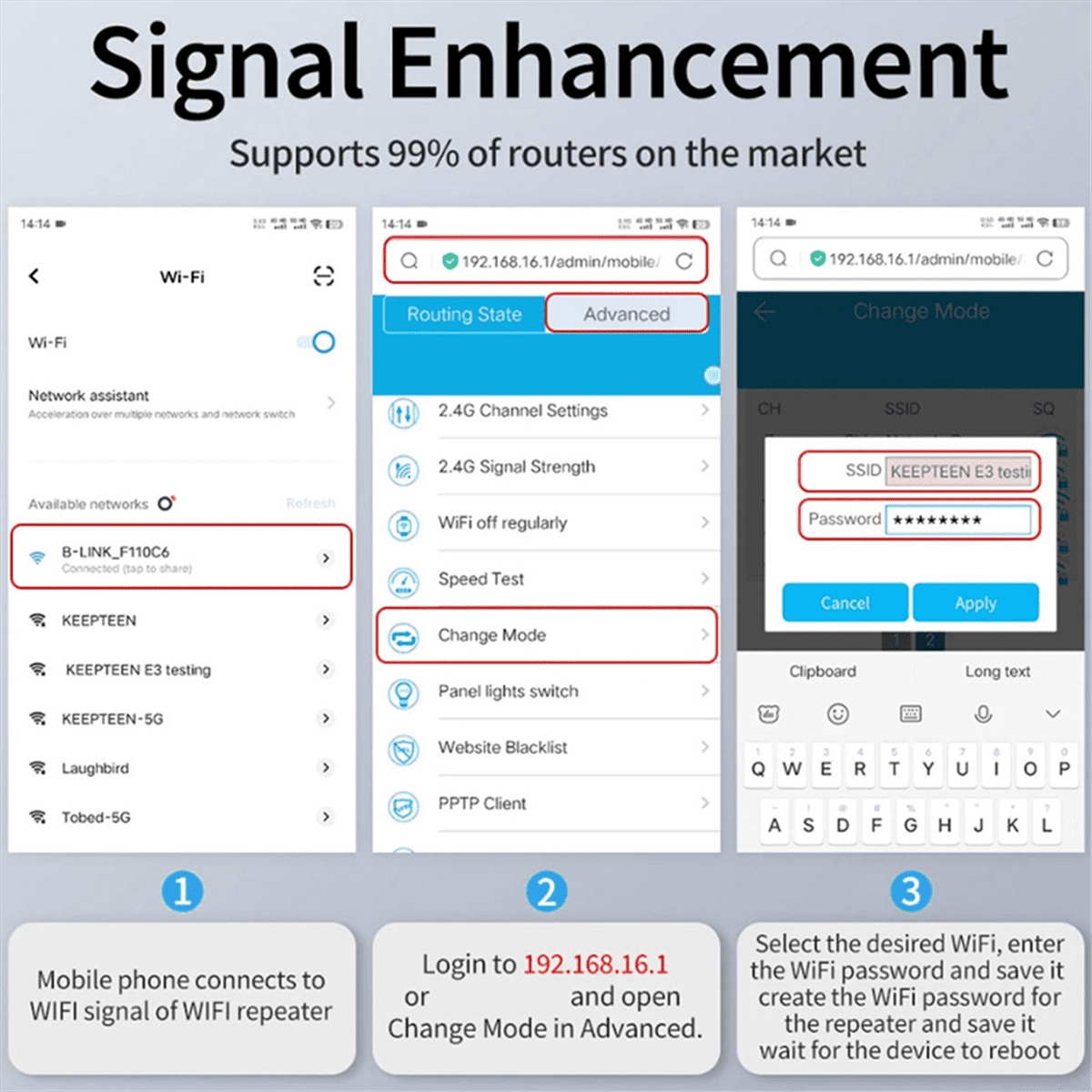 Solar Outdoor WIFI Repeater,Weatherproof Wi-Fi Range Extender-2.4GHz ...
