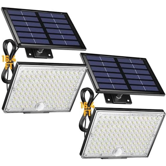 Solar Outside Lights with 113 Bright LEDs 7000K, Motion Sensor Outdoor ...