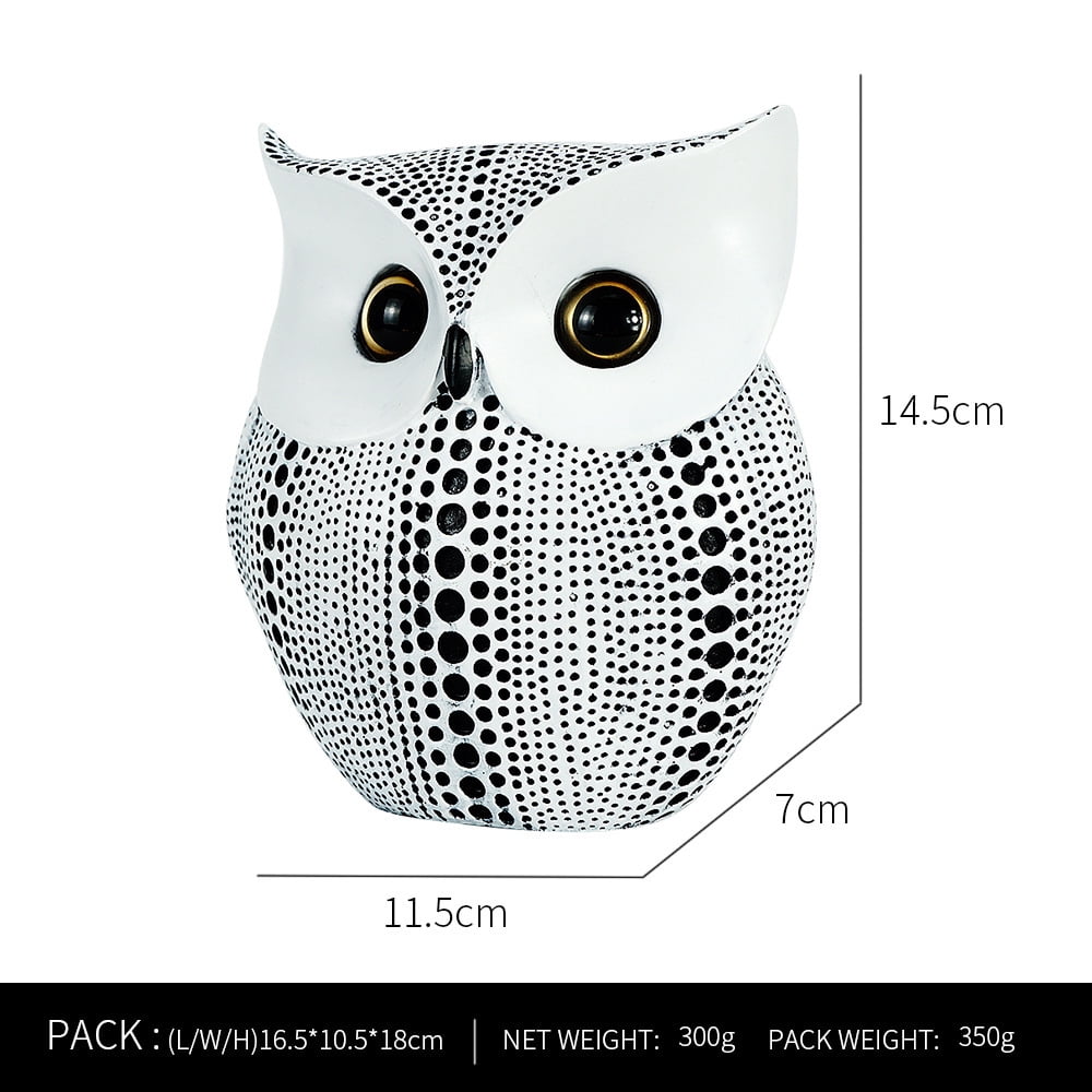 Solar Owl Garden Statues Outdoor Decor Resin Owl Figurine with Solar ...