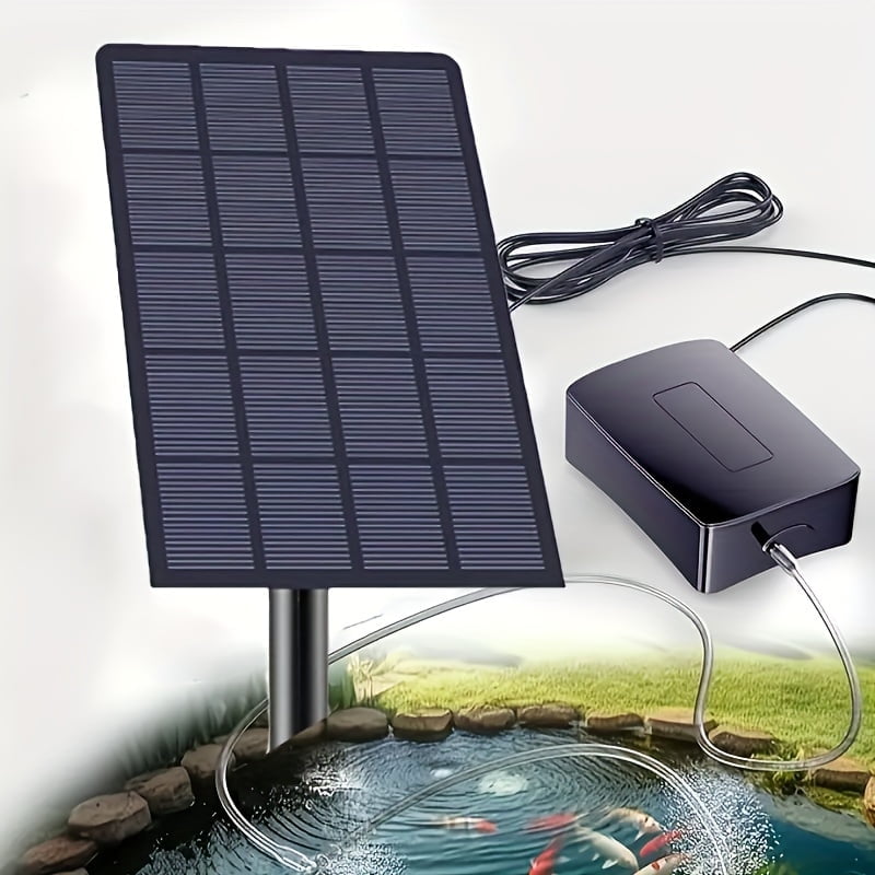Solar Oxygen Pump Kit Battery-Free Outdoor Weatherproof with 1 Air ...