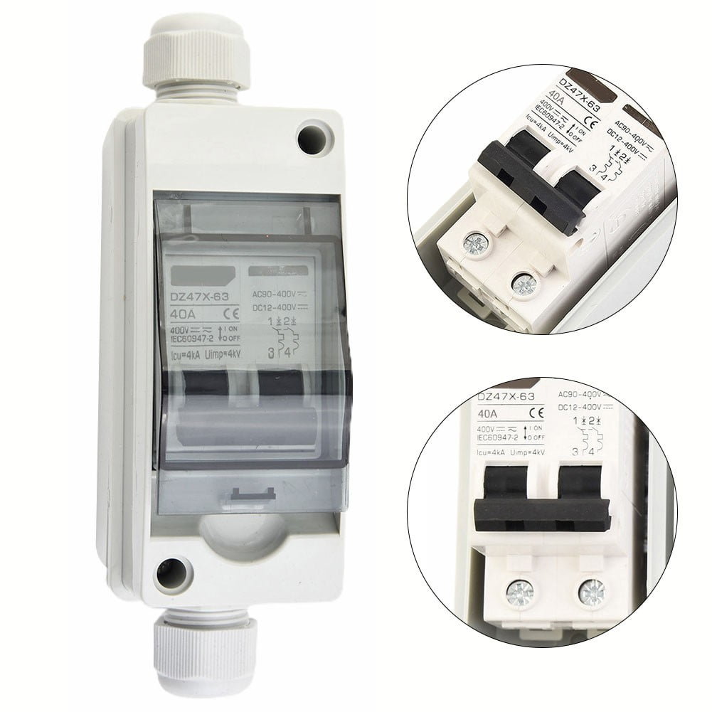 Solar PV Cell Combiner Box AC 400V 40A Circuit Breaker Switch With ...
