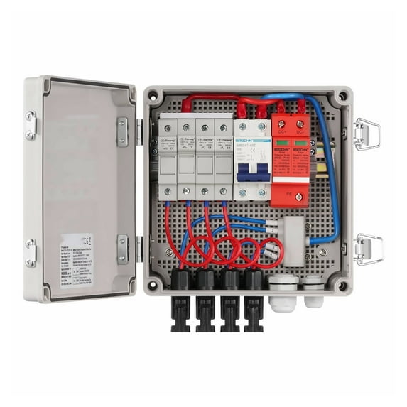 Solar PV Combiner Box 4 String 10A - IP65 Waterproof for Solar Panels ...