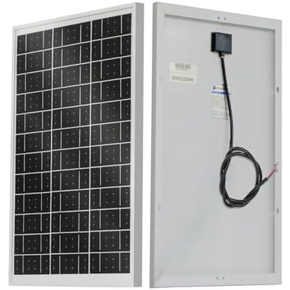 Solar Panel 25W 18V Monocrystalline Panel for 12V of RV Boat Trailer ...