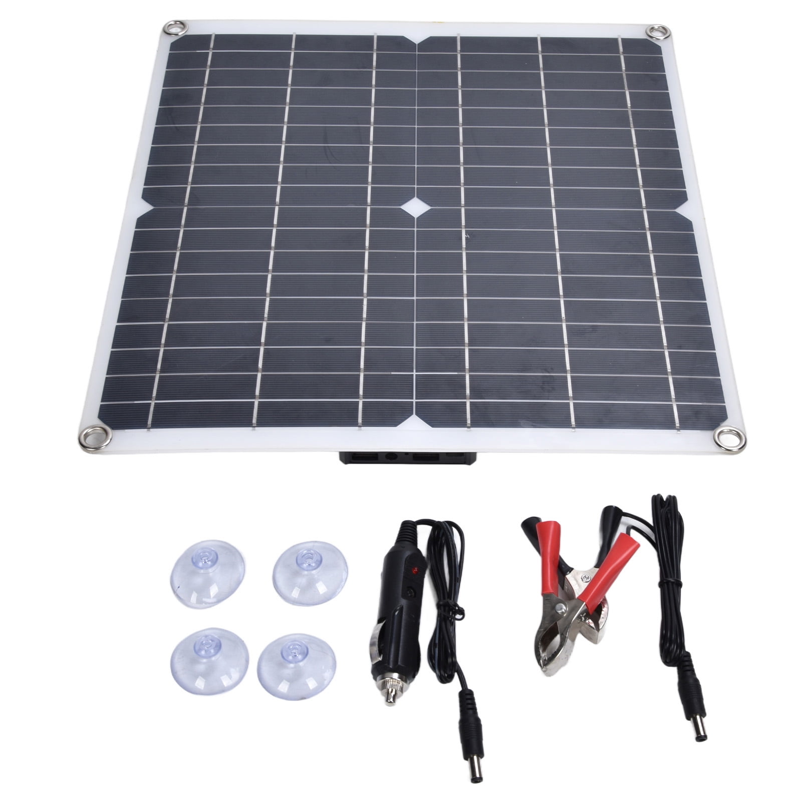 Solar Panel 35W 12V Dual USB Outdoor Charging Monocrystalline Silicon ...