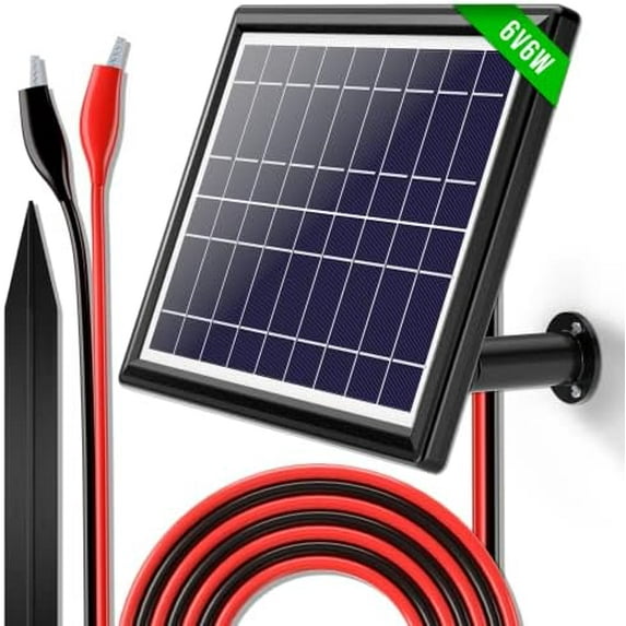 Solar Panel 6V 6W Car Battery Deer Feeder Solar Battery Charger ...
