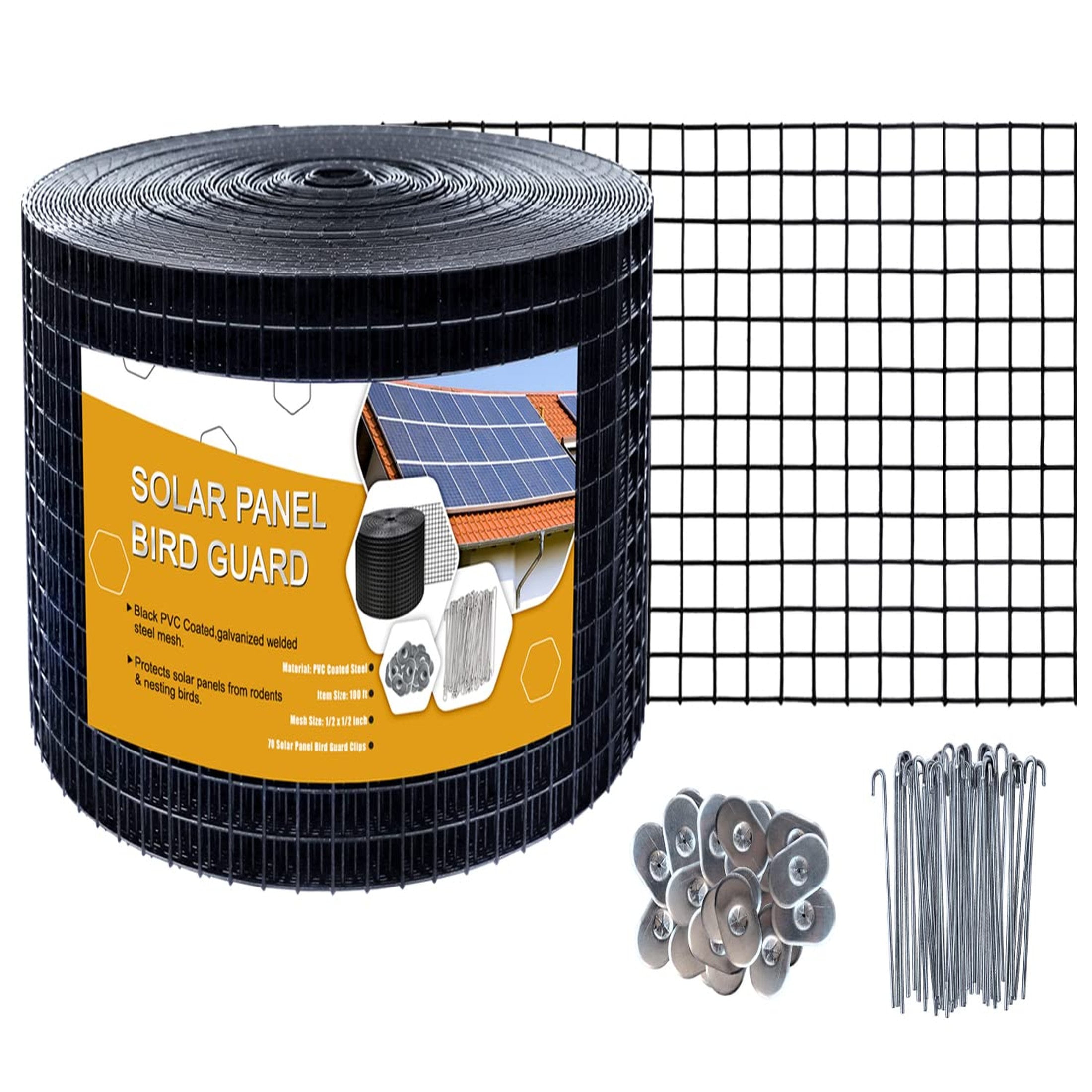 Solar Panel Bird Barrier Wire Roll with Fasteners for Critter ...