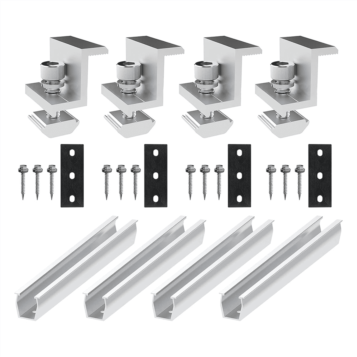 Solar Panel Bracket U-Rail Roof Rail Connector Bracket Roof Mounting ...