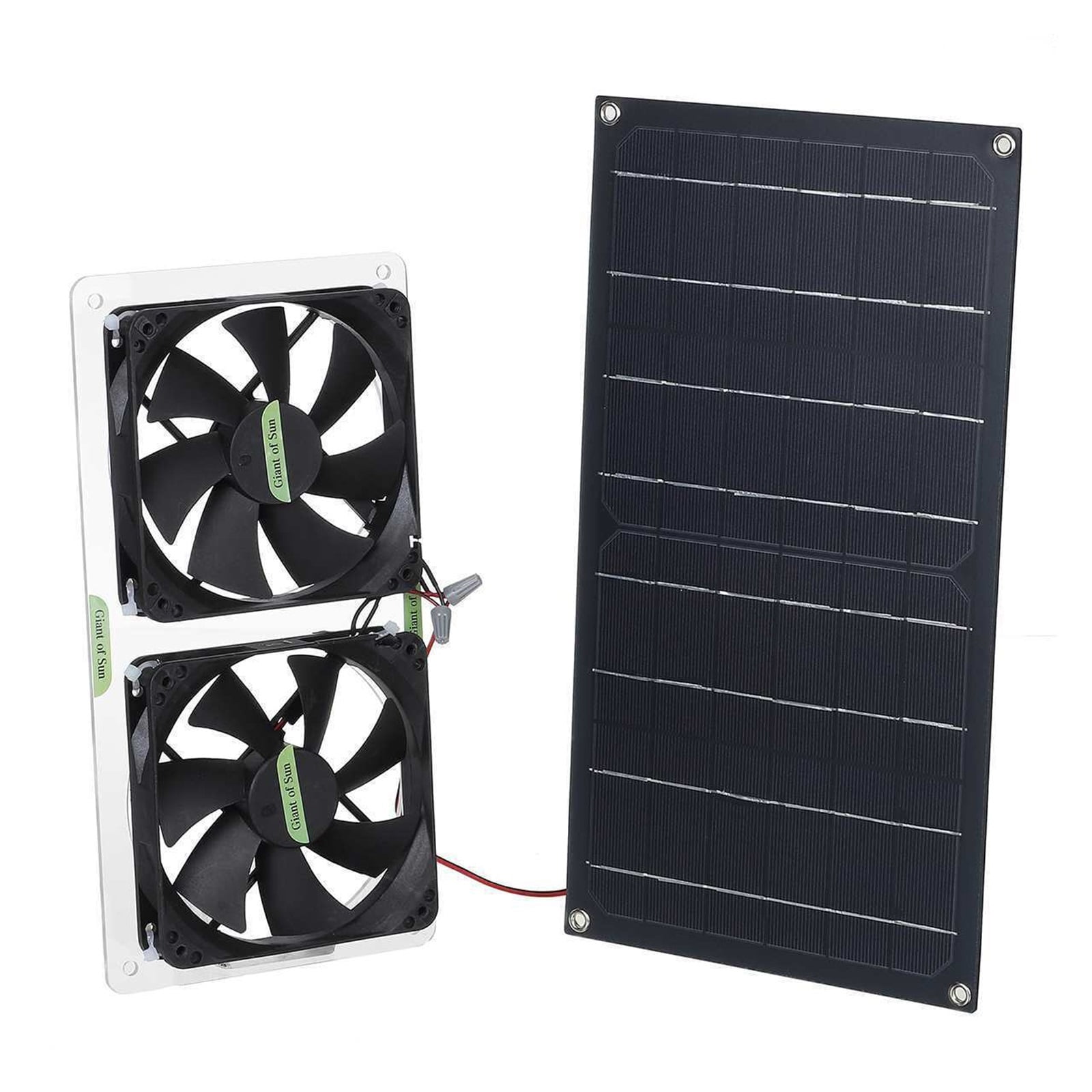 Solar Panel + Chassis Fan 100W 12V Double Waterproof Exhaust Fan RV ...