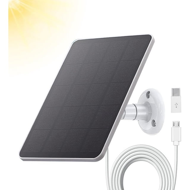 Solar Panel Compatible with WYZE y Cam Pro Camera , 4W Solar Panel with ...